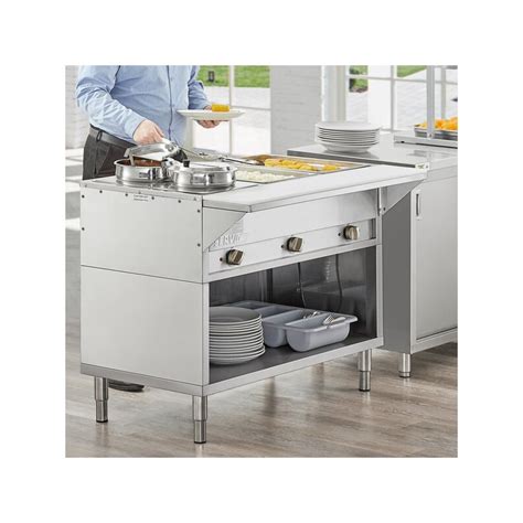 ServIt Three Pan Open Well Electric Steam Table With Partially Enclosed