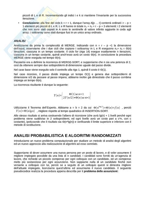 Riassunto Algoritmi E Strutture Dati