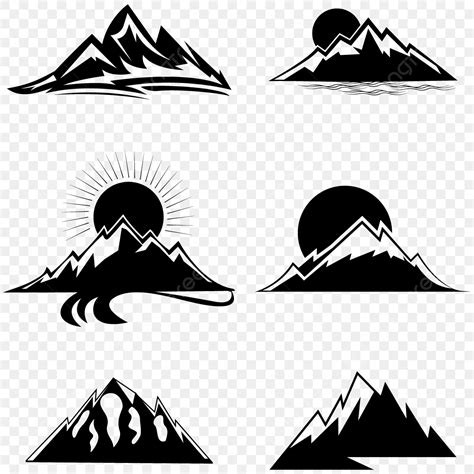Desain Ilustrasi Vektor Warna Hitam Gunung Vektor Gunung Png Gunung Gunung Kartun Png Dan
