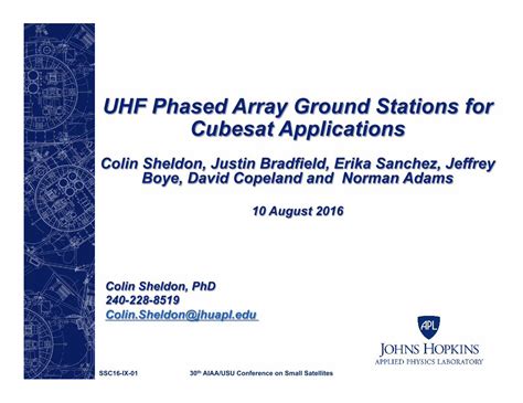Pdf Uhf Phased Array Ground Stations For Cubesat Applications