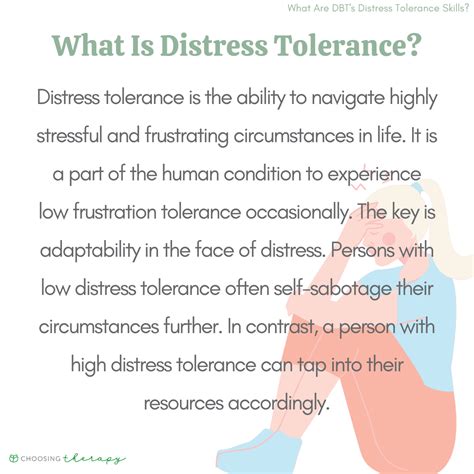 Distress Tolerance Skill Distress Tolerance Handouts From DBT