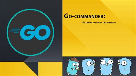 go commander go library to simplify cli workflow