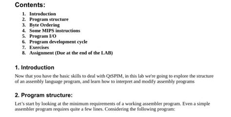Solved Contents 1 Introduction 2 Program Structure 3 Chegg