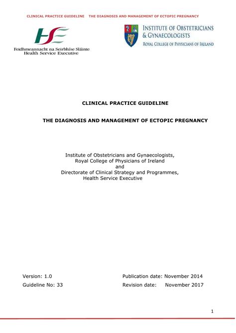 Diagnosis And Management Of Ectopic Pregnancy Docslib
