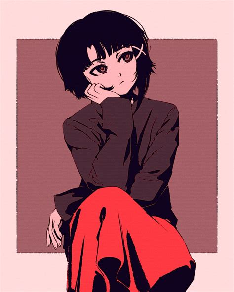 Iwakura Lain Serial Experiments Lain Drawn By Moshimoshibe Danbooru