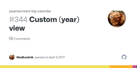 Custom Year View · Issue 344 · Jquensereact Big Calendar · Github