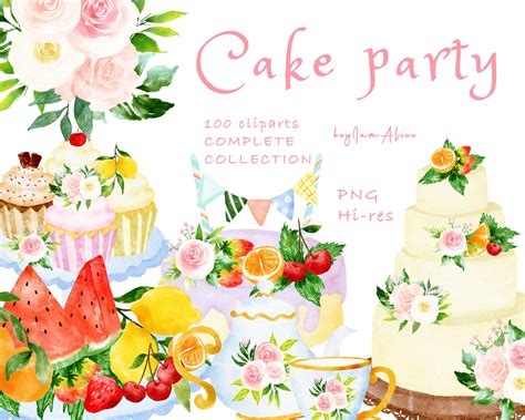 Cake Clipart Png Cupcake Clipart Png Free Commercial Use Etsy