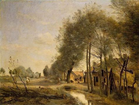 世界のタグ名画 The Sin Le Noble Road Near Douai ジャン＝バティスト・カミーユ・コロー