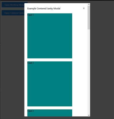 Modal Does Not Properly Scroll When Using Centered Issue