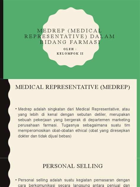 Medrep Medical Representative Dalam Bidang Farmasi Pdf