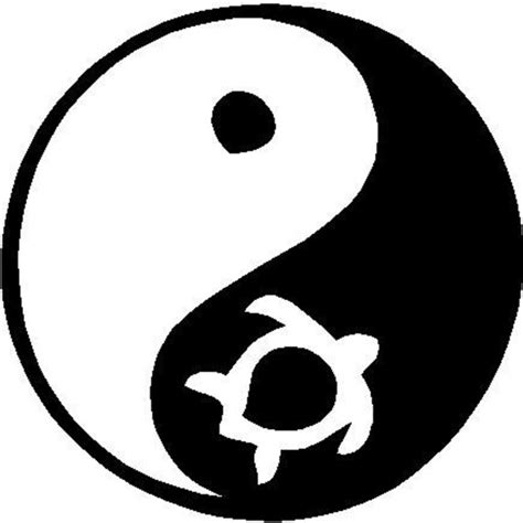 Sea Turtle Yin Yang Vinyl Decal Sticker Choose Your Color