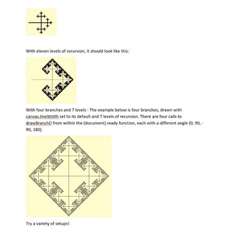 Fractal Images To Be Done Using Javascript And
