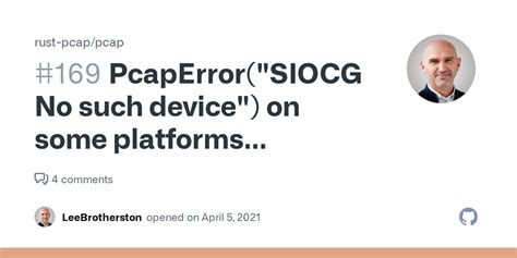 Pcaperrorsiochwaddr No Such Device On Some Platforms · Issue