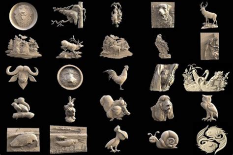 121 Pcs 3d Stl Models For Cnc Router Engraver Carving Machine Etsy