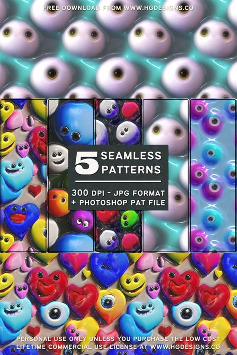 Free Download Seamless Tiling Patterns Set Hg Designs