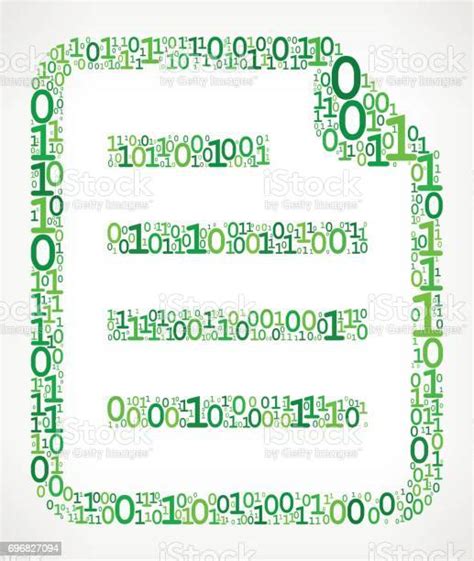 document binary code zero one vector illustration stock illustration