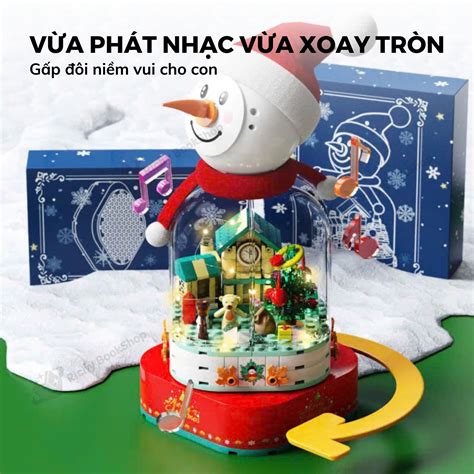 Christmas House And Snowman Model Assembly Toy With Led Light Self