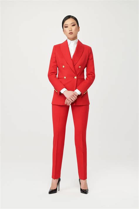 Rasha Double Breasted Suit With Gold Buttons Alexandra Dobre
