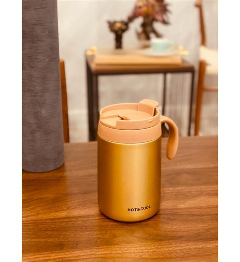 كوب ستيل حافظ للحرارة بمسكة يد