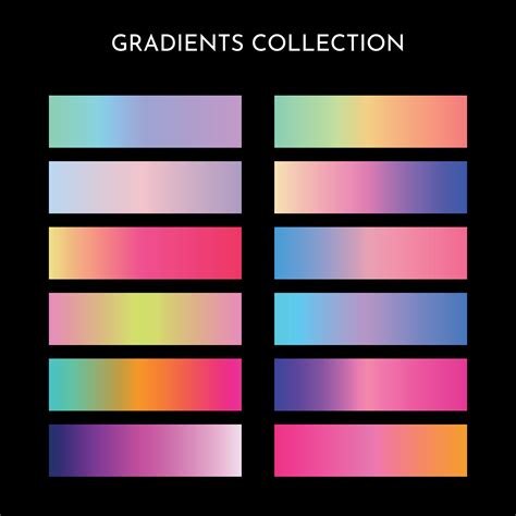 Set Of Colorful Gradients Ui Gradients Collection Gradient Color