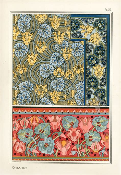 Eugene Grasset Pochoir Prints 1896 Art Nouveau Illustration Art