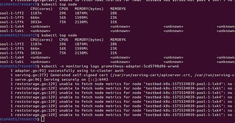 Scaled With Dashboard But No Metrics Available Via Kubectl Album On Imgur