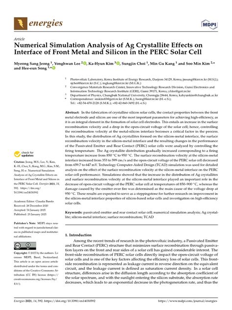 numerical simulation analysis of ag crystallite effects on interface of