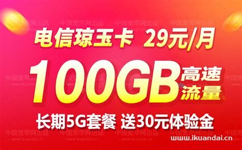 电信5g流量卡29元100gb正规套餐办理（长期优惠） 宽带网