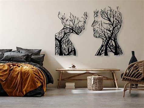 Levensboom Gezichten Wanddecoratie Wanddecoratie Van Hout