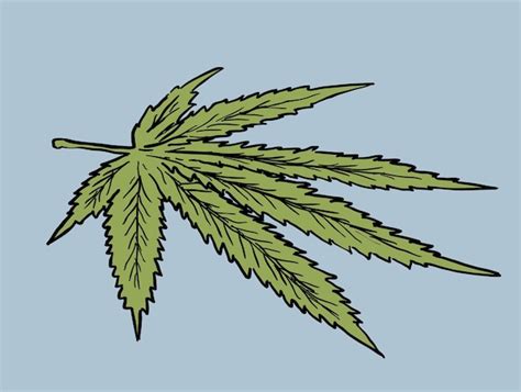 Hierba De Marihuana Ganja Vector Premium