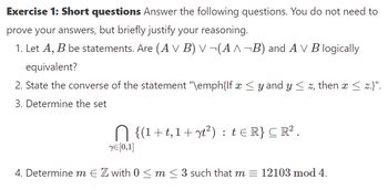 Answered Let A B Be Statements Are A V B V A B And AV B Logically Equivalent Bartleby