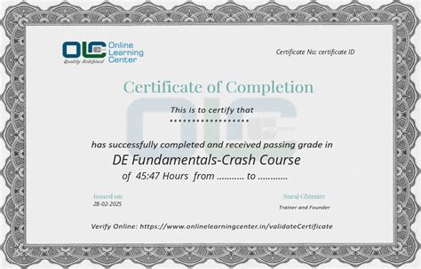 Online Courses On De Fundamentals Crash Course Get De Fundamentals