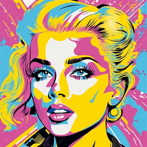 Premium Vector Pop Art Deco Colorfull Woman Face Illustration