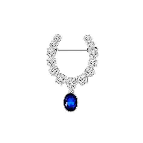 Victoria Hyde Brosche Josephine Damen Brosche Silber Und Blau