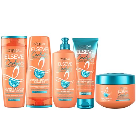 Kit Cachos Longos Dos Sonhos Elseve Shampoo Condicionador Creme