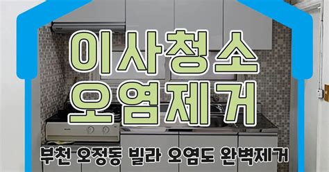 이사청소 오염제거 부천시 오정동 빌라 청소 서진수 숨고 숨은고수