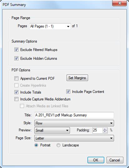 Markup Summary