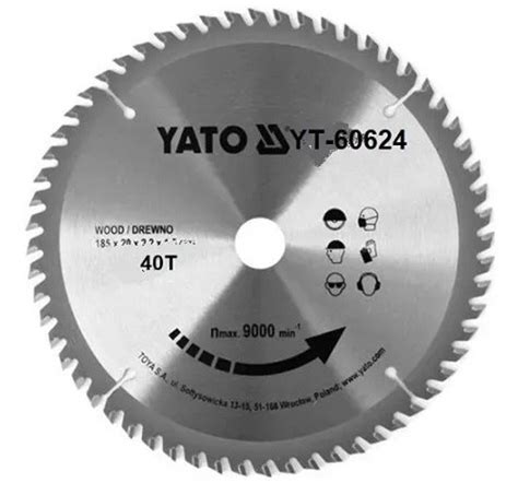 Диск Для Циркулярной Пилы Ø 185 х 30 х 2.2 мм, 40 зубьев YATO (YT-60624 ...