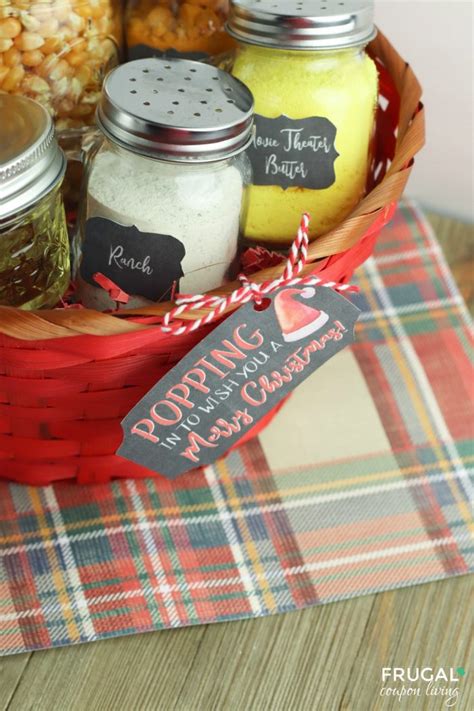 Popcorn T Basket With Printable Popcorn Labels And Christmas T Tag