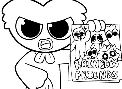 Målarbok Rainbow Friends Vs Poppy Playtime Fnf 14 Målarbok