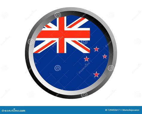 3d Round Flag Of New Zealand Stock Vector Illustration Of Bulgaria
