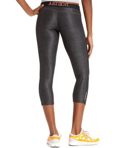 Nike Relay Printed Dri Fit Capri Leggings In Blue Hyper Cobaltblack