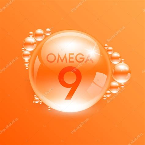 Gota Agua Aceite De Pescado Omega 9 Naranja Nutriente Graso