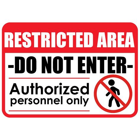 Restricted Area Do Not Enter Authorized Personnel Only Business