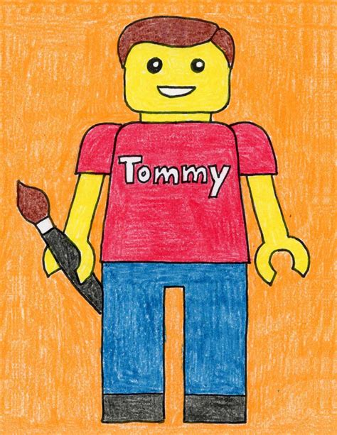 Easy How To Draw A Lego Tutorial Video And Lego Coloring Page