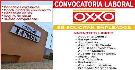Bolsa De Trabajo Oxxo Con Vacantes Libres De Empleo La Voz Del Empleo
