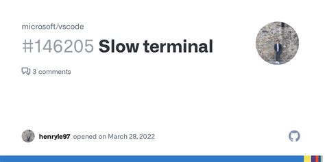 Slow Terminal · Issue 146205 · Microsoftvscode · Github