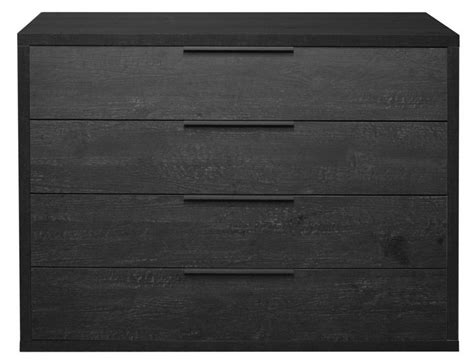 Möbelando Kommode Clyde Bxhxt 122x90x45 Cm In Flamed Wood Black Mit