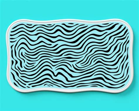 Premium Photo A Zebra Stripe Pattern On A Blue Background
