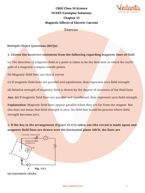 Ncert Exemplar For Class 10 Science Chapter 13 Pdf